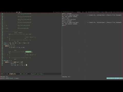 Algorithms of simple sorts written in Haskell - YouTube