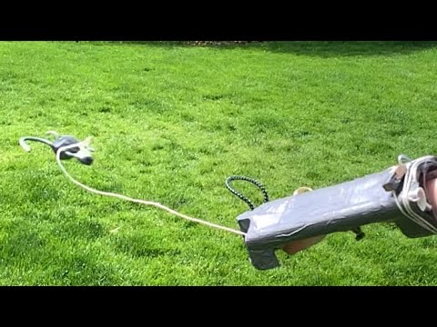 Making a DIY grappling hook launcher gauntlet! - YouTube