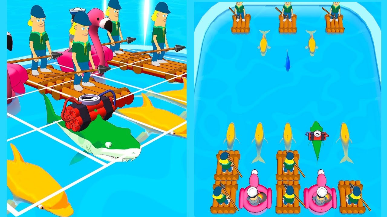 MAXX LEVEL | Merge shark battlefield part 1. || Mergeandroidbattle ...