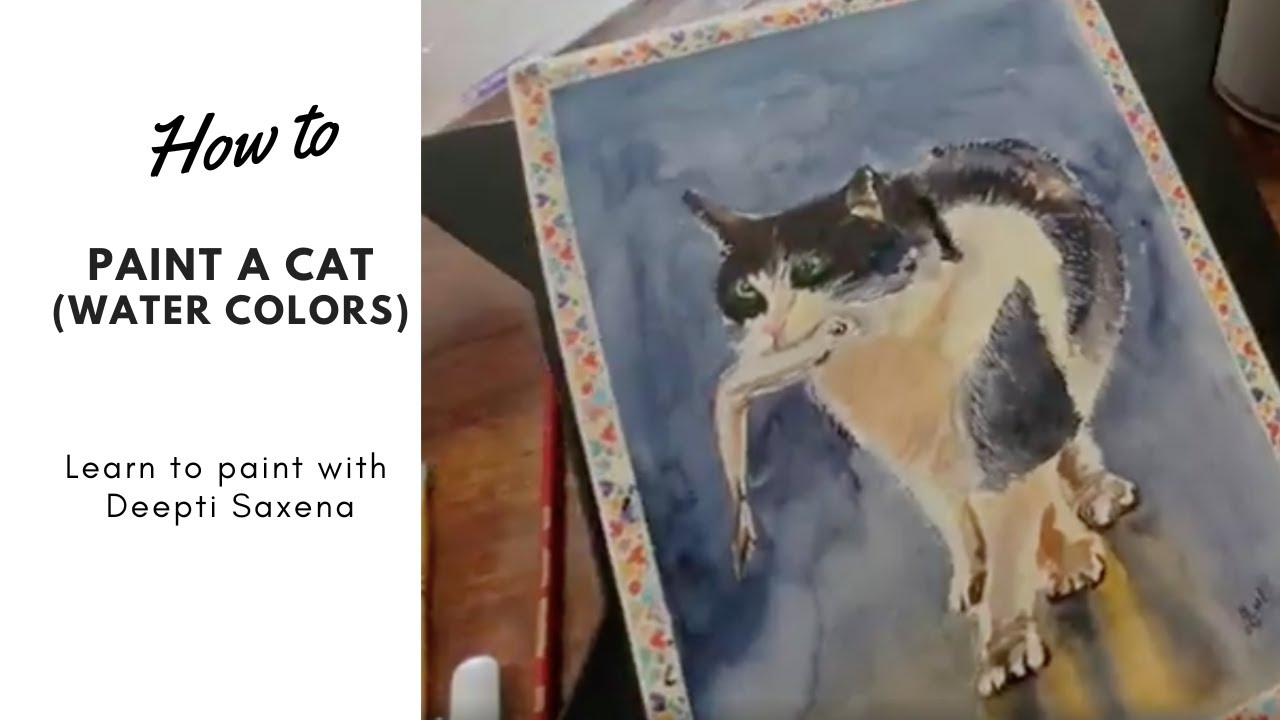 How to Paint a Cat in Watercolor | Step-by-Step Tutorial for Beginners ...
