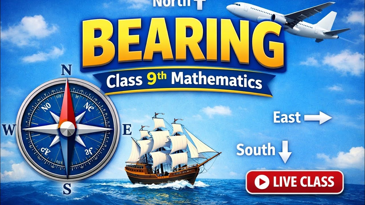Exercise 6.6 Bearings (Compass Bearings)Class: 9th Mathematics - YouTube