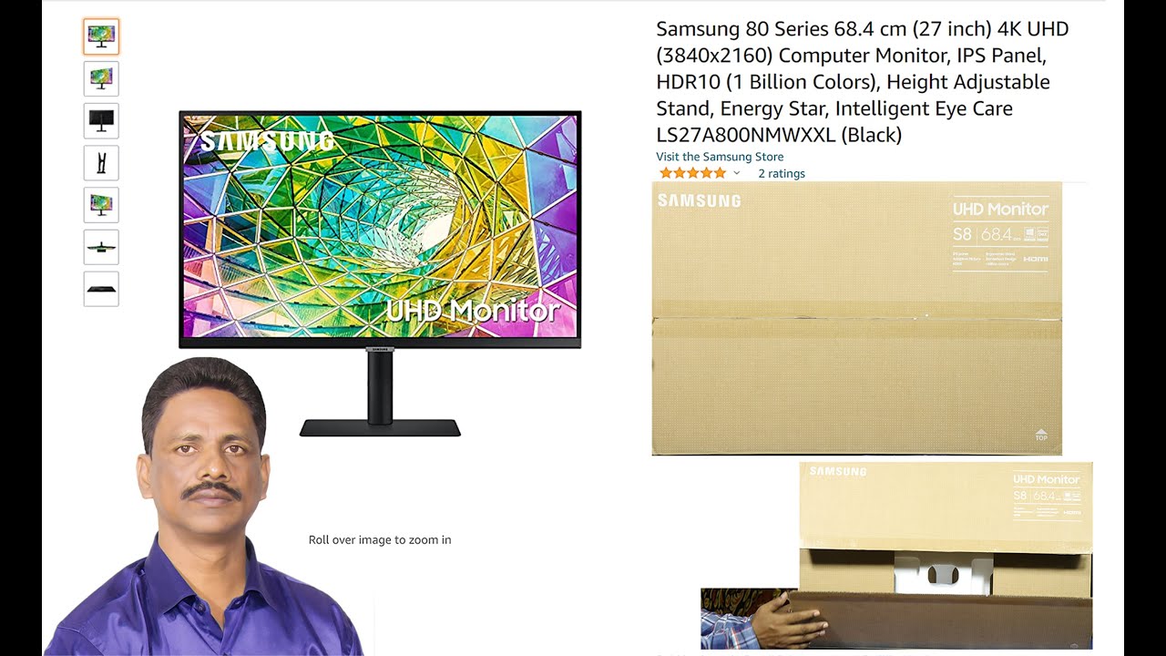 Samsung Monitor 80 Series 68 4 cm 27 inch 4K UHD 3840x2160 Computer ...