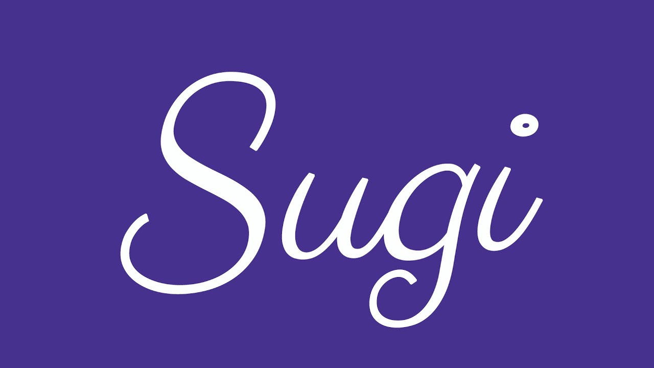 Learn how to Sign the Name Sugi Stylishly in Cursive Writing - YouTube