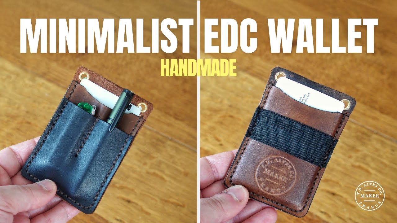 MAKING A MINIMALIST EDC WALLET (PATTERN) - YouTube