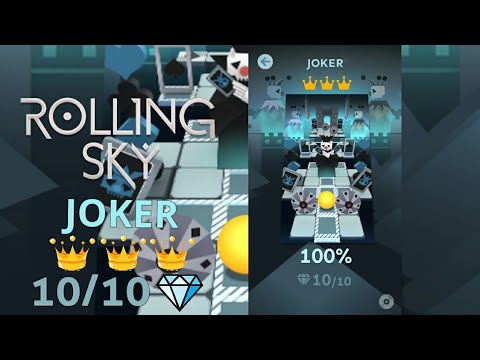 Rolling Sky - Bonus 6 - JOKER - 100%, All Gems, All Crowns ! - YouTube