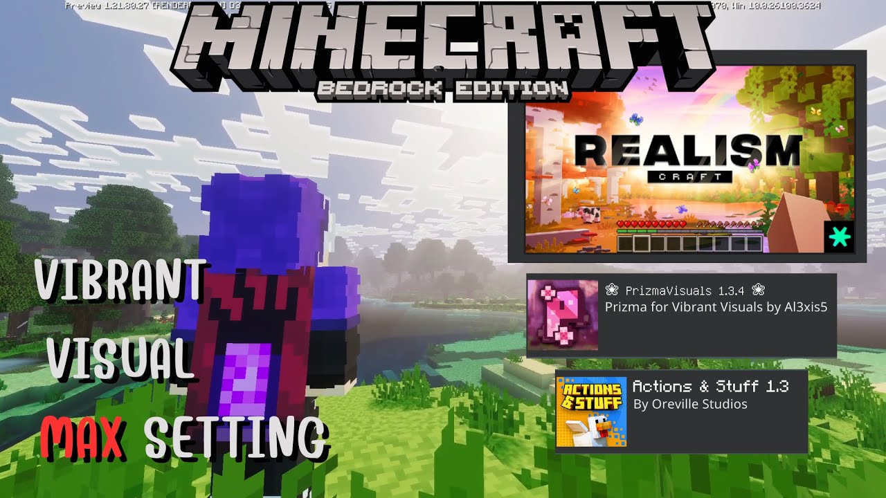 Minecraft Bedrock Showcase Shader ลงแสงเงาด้วย Prizma Deferred - YouTube