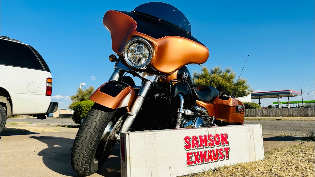 Installing Samson Fishtail Exhaust tips on 2008 Street Glide! - YouTube