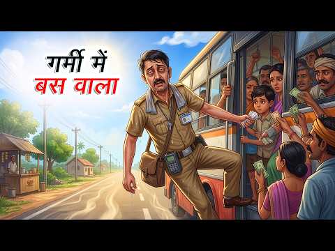 गर्मी में बस वाला | Garmi Me Bus Wala | Hindi Kahaniya | Animated Stories