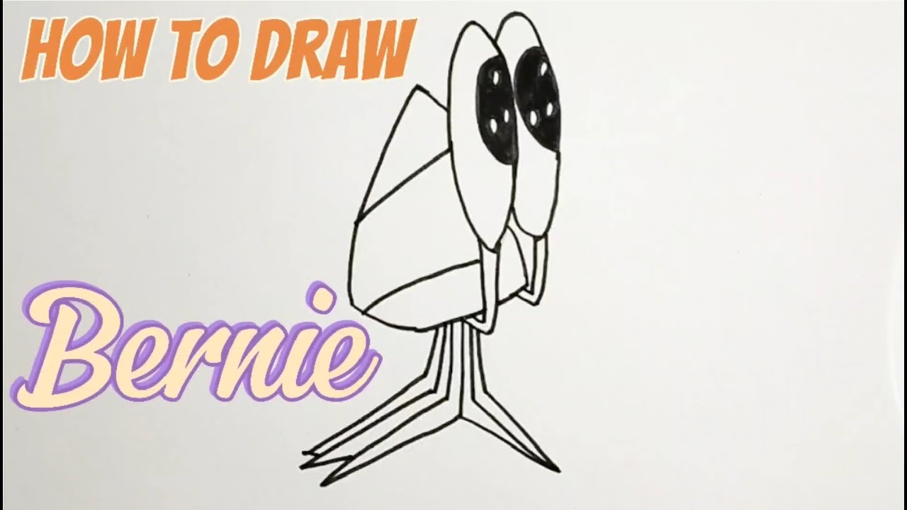 UPS!!! HOW TO DRAW BERNIE CARTOON EASY - YouTube