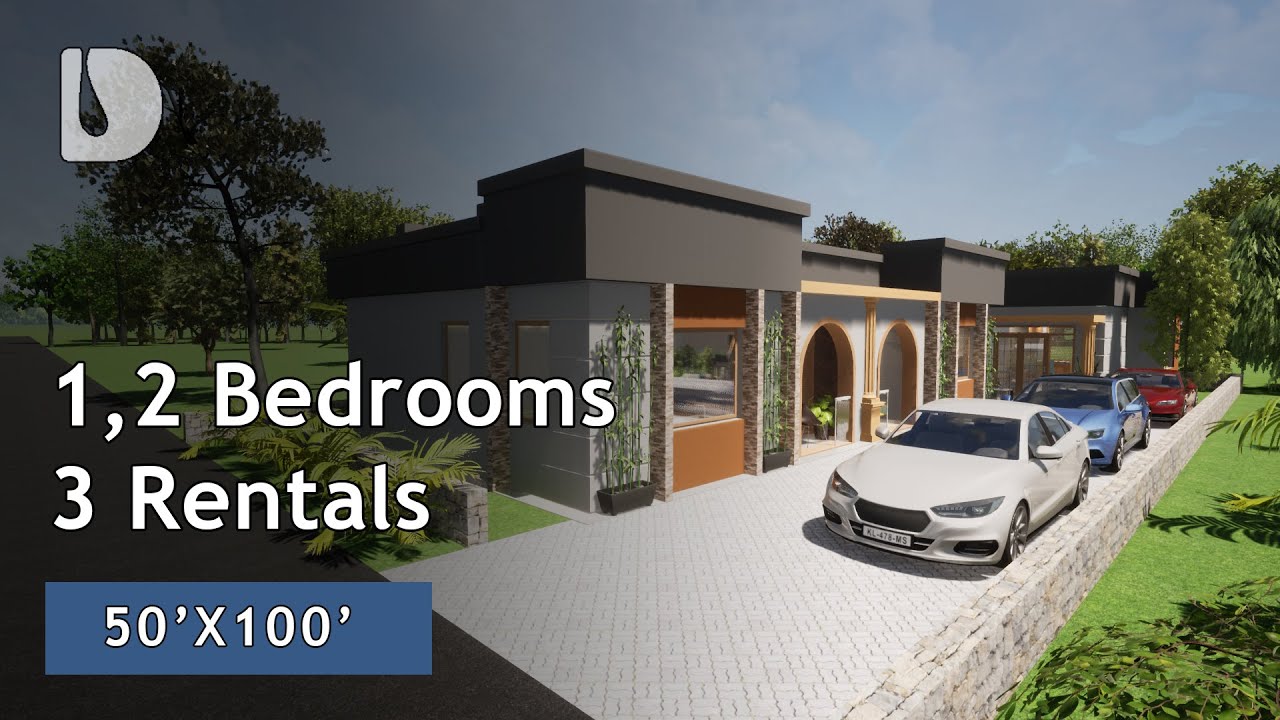 1 and 2 Bedroom Rental Bungalow House Tour on 50X100 Plot - DPRO.design ...