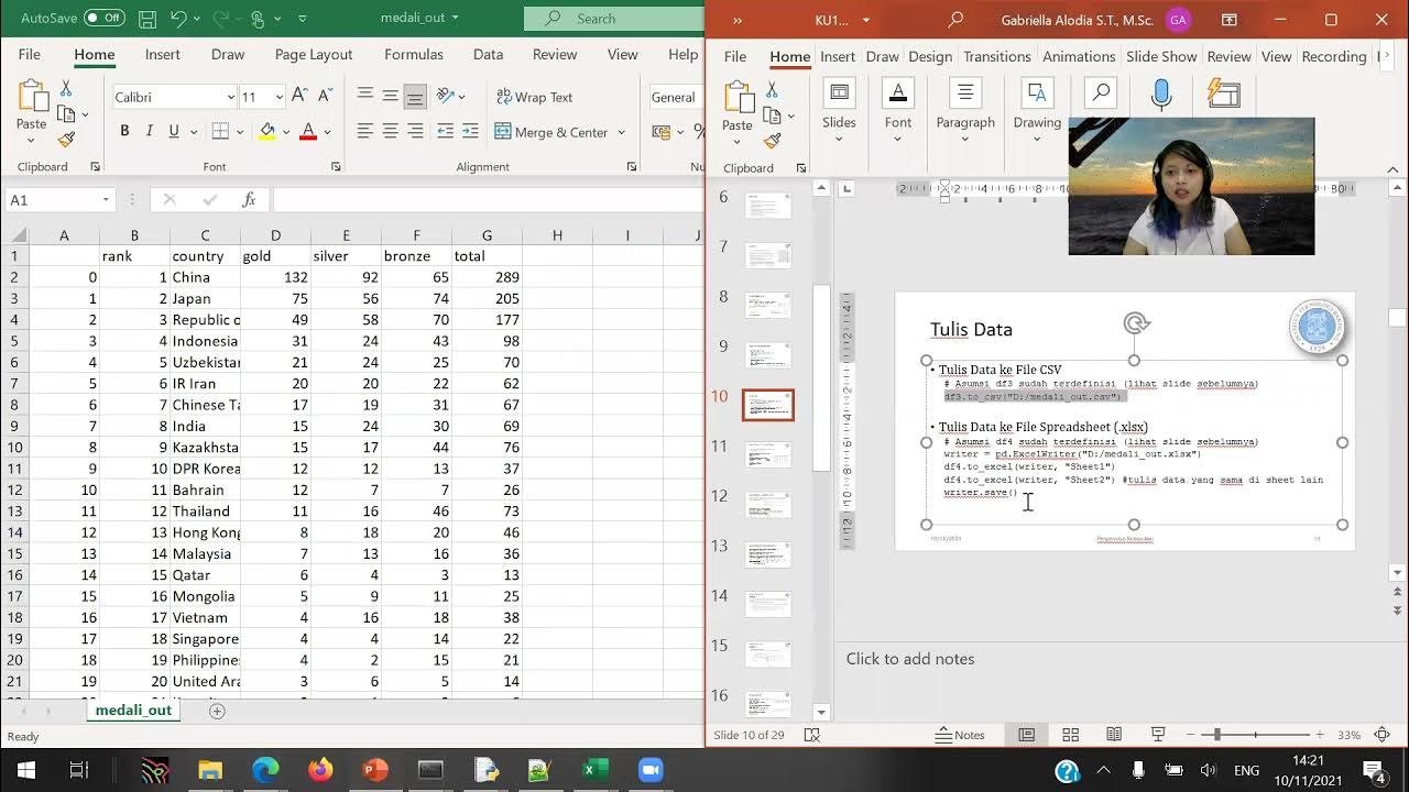 K1102-M17S02: Membuat, membaca, menampilkan, menulis, dan memilih DataFrame dalam Python Pandas ...