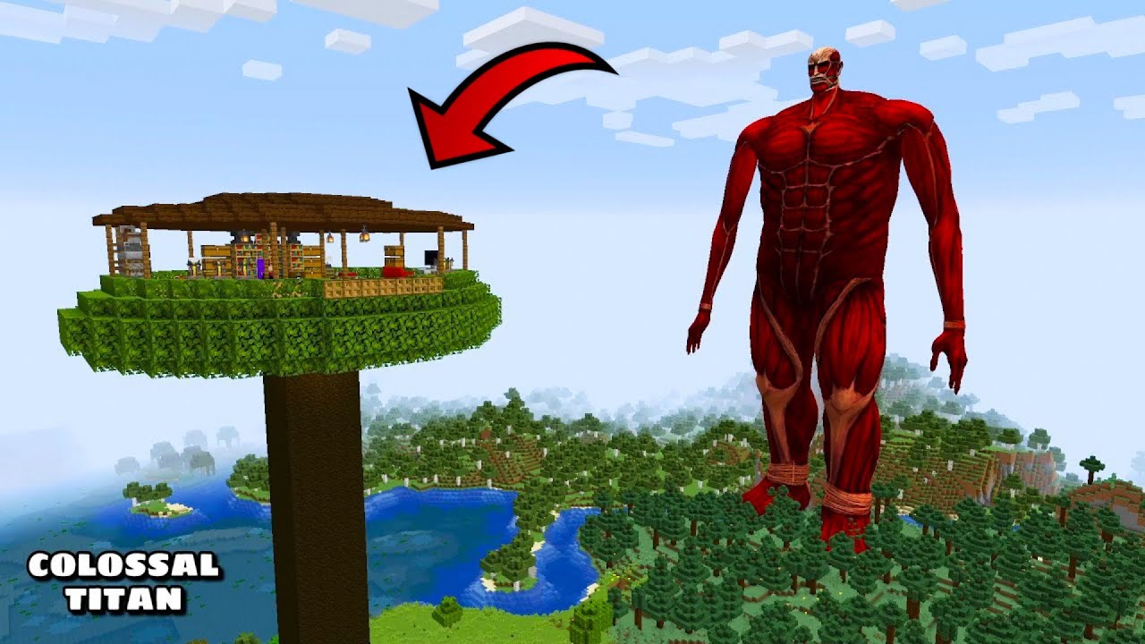 SURVIVING FROM COLOSSAL TITAN ARRIVAL in Minecraft - Gameplay - Coffin ...