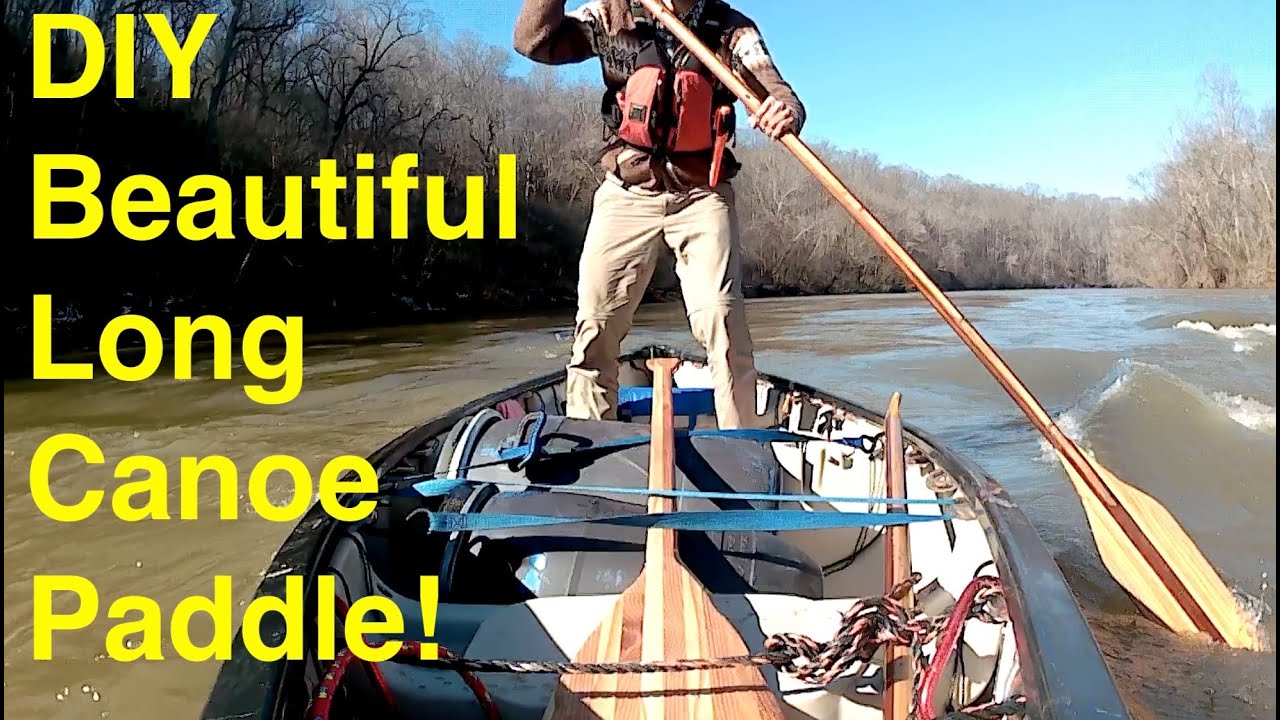 Beautiful Long Canoe Paddle with Bamboo! - YouTube