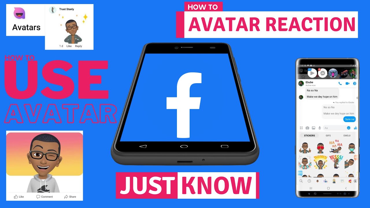 How to use Facebook avatar as story, reactions, stickers and post - YouTube