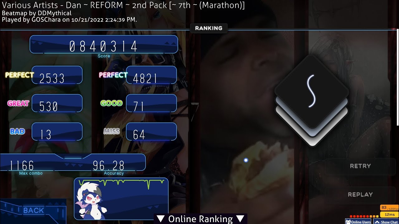 [Osu!Mania] 7th dan REFORM cleared (96.28%) - YouTube