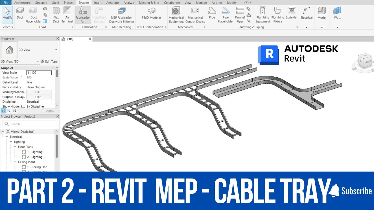 REVIT MEP - PART 2 - CABLE TRAY INTRODUCTION - YouTube