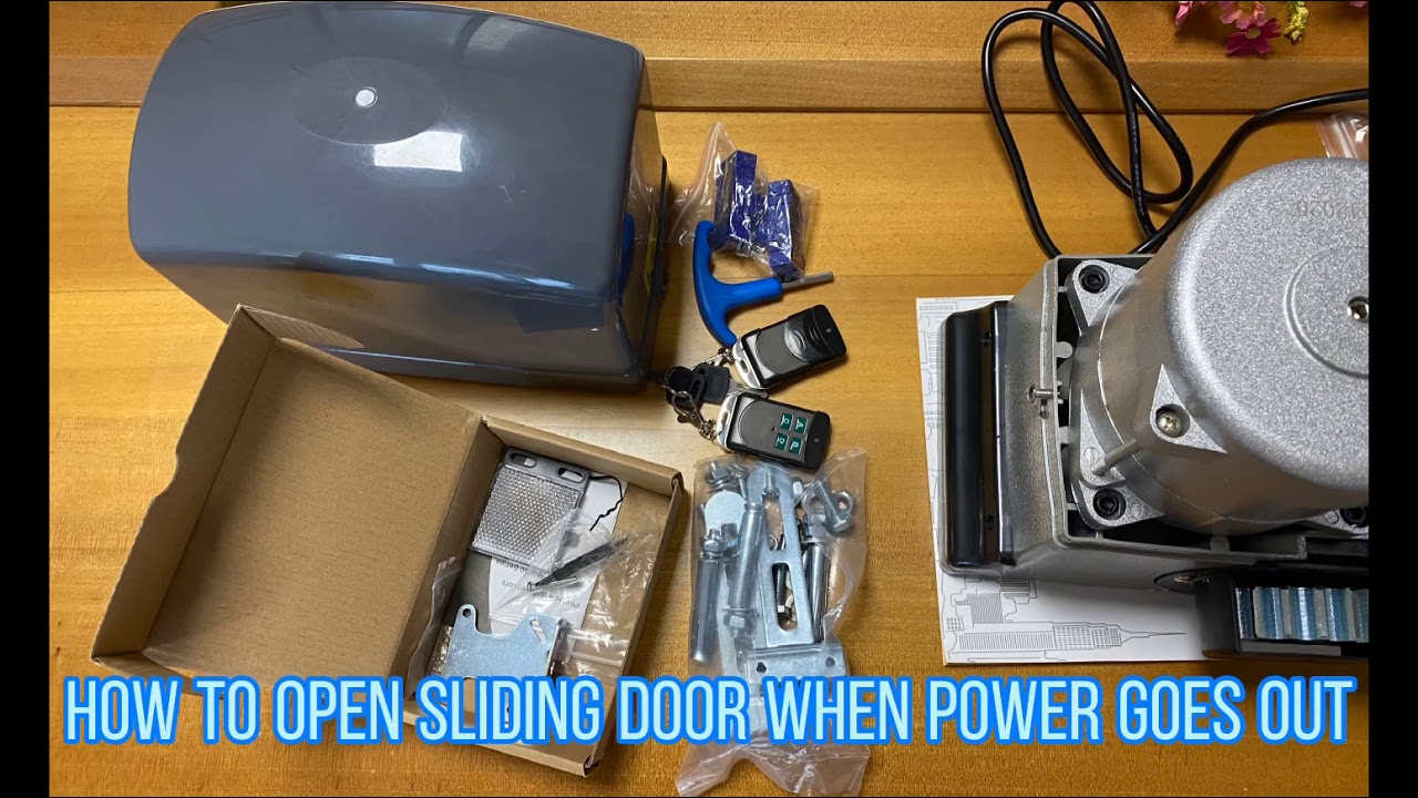 How to open sliding door when power goes out - YouTube