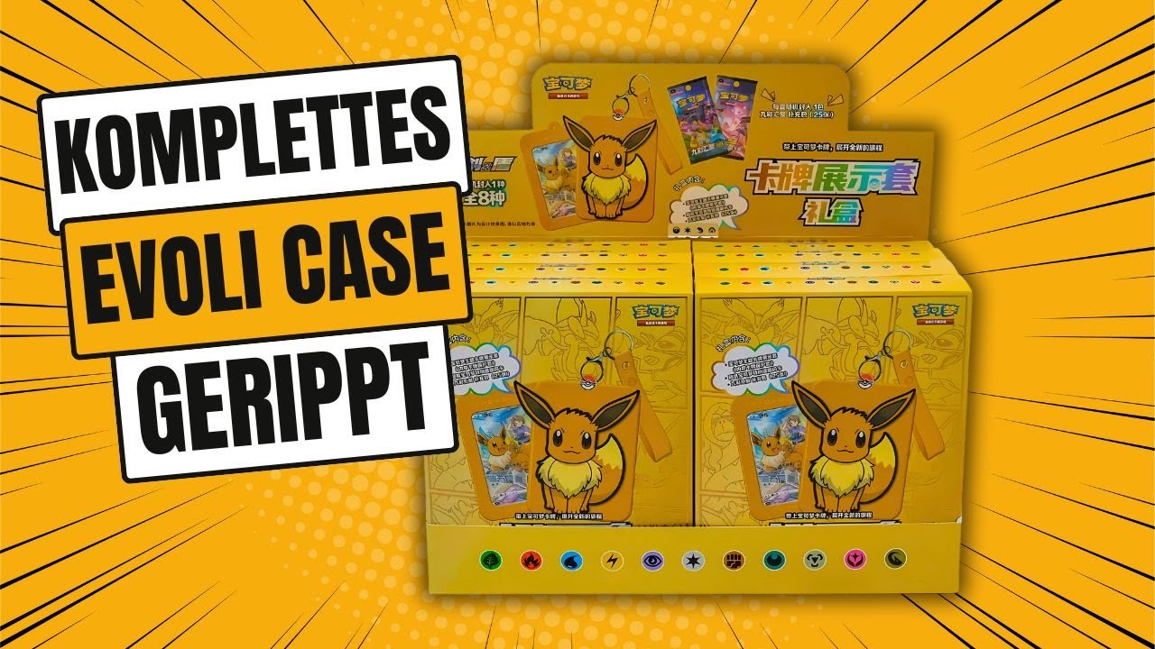 WIR öffnen EIN GANZES EVOLI CASE | Chinesische Pokemon Sammelkarten ...