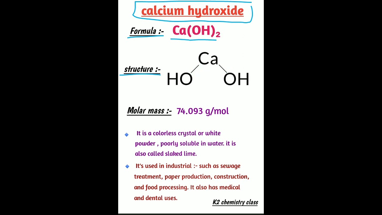 Calcium Hydroxide Crystal Structure