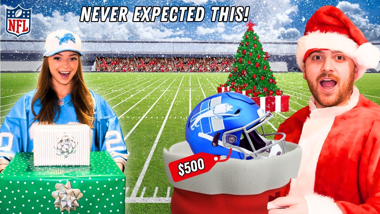 GIVING AWAY CHRISTMAS GIFTS AT AN NFL GAME - YouTube