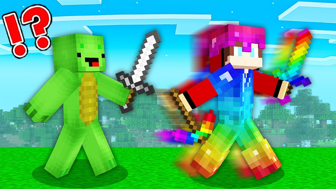 Rainbow Armor Speedrunner vs Hunter in Minecraft Mikey and JJ - Maizen - YouTube