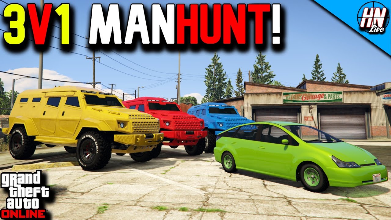 GTA 5 INSURGENTS VS PRIUS 3V1 MANHUNT! ft. @LordLongLegs @NPC-YSK ...