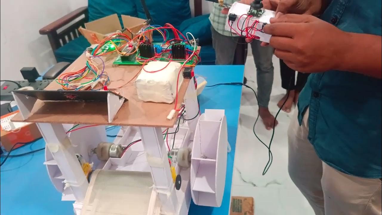 Solar based River Cleaning robot || Working with NRF communication ...