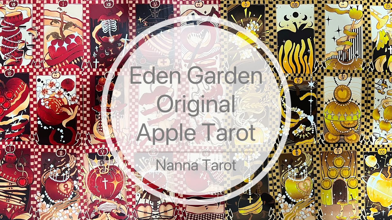 開箱 🥀 紅蘋果塔羅：典藏版、金蘋果塔羅：親簽創始版 • Eden Garden Original Apple Tarot // Nanna ...