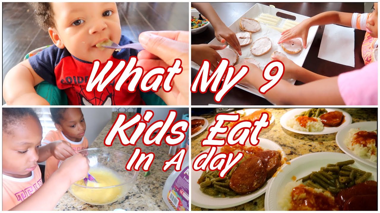 WHAT MY 9 KIDS EAT IN A DAY! | SINGLE MOM OF 9 KIDS! - YouTube
