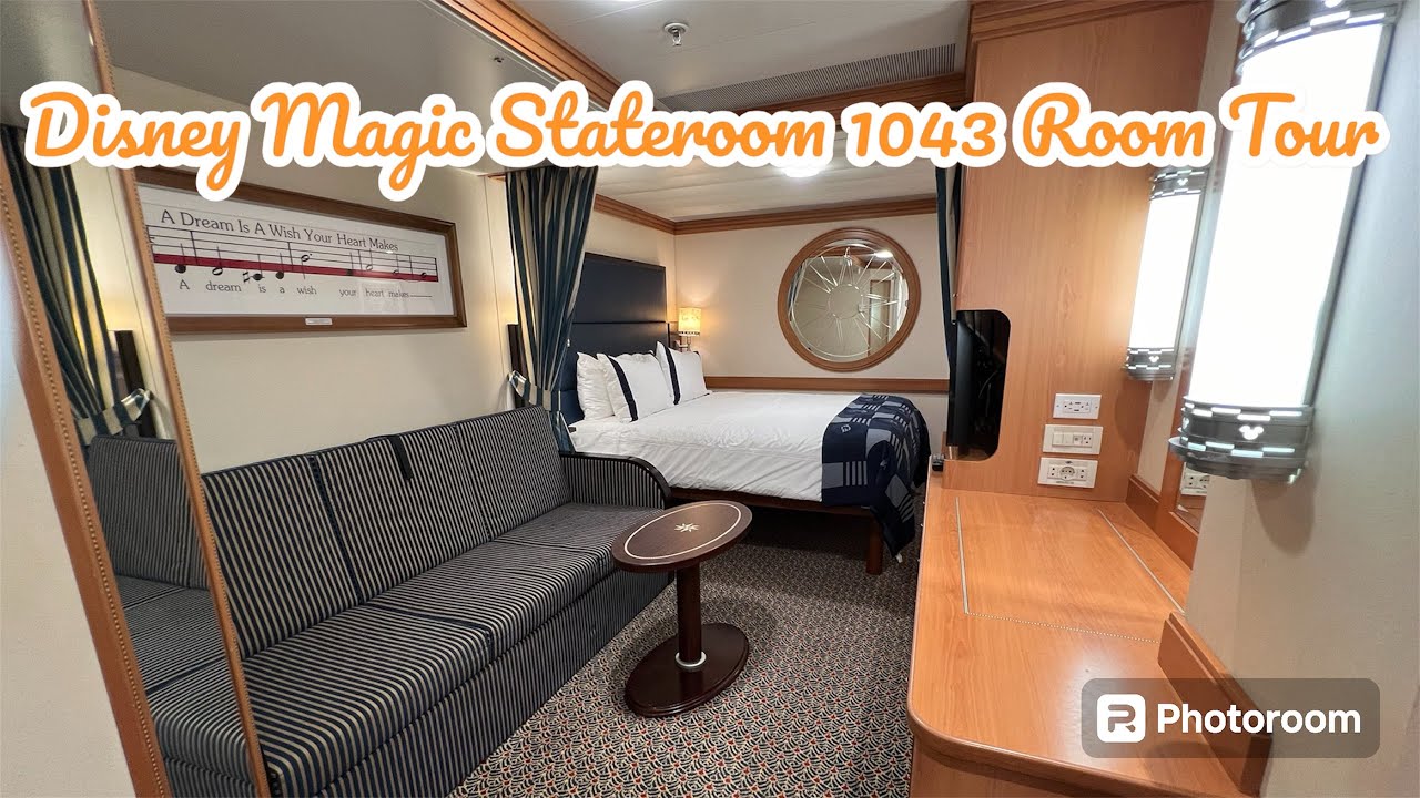 Disney Magic Room Tour 1043 Disney Cruise Line Inside Deluxe Stateroom ...