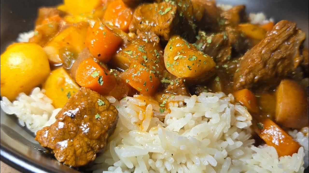 Beef Stew and Rice - YouTube