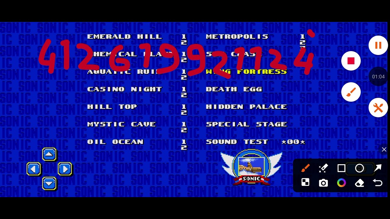 Sonic 2 debug mode - YouTube
