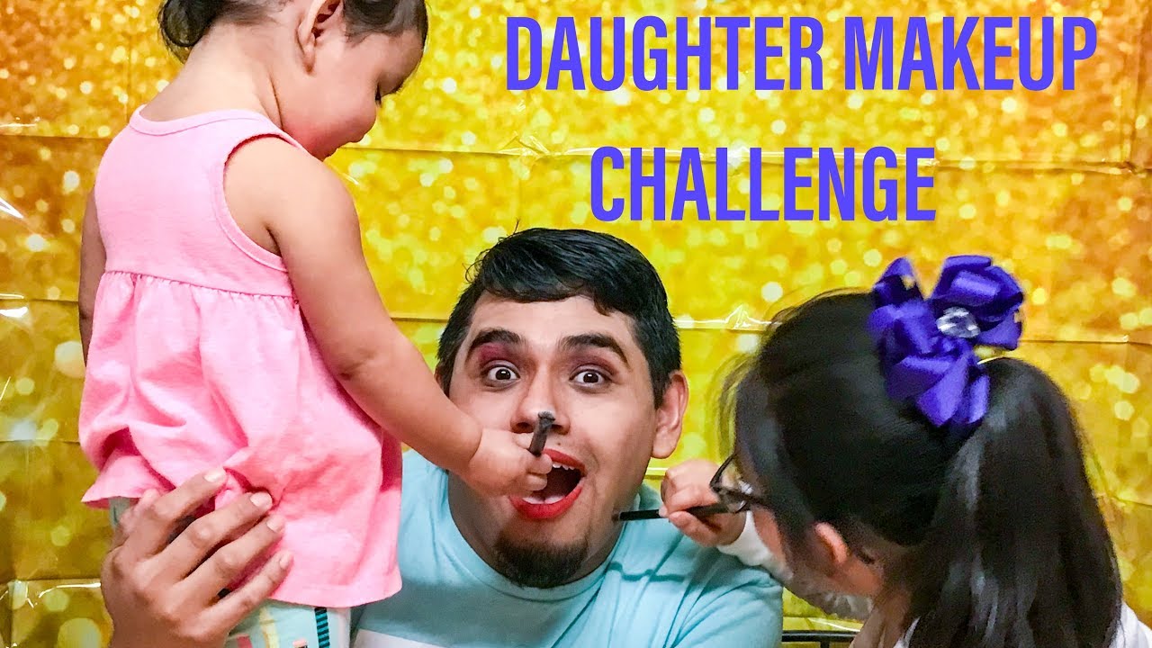 DAUGHTER DADDY MAKEUP CHALLENGE !!! - YouTube