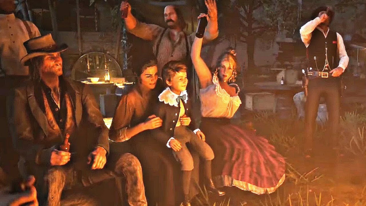 Red Dead Redemption 2 - Fireplace Party - YouTube
