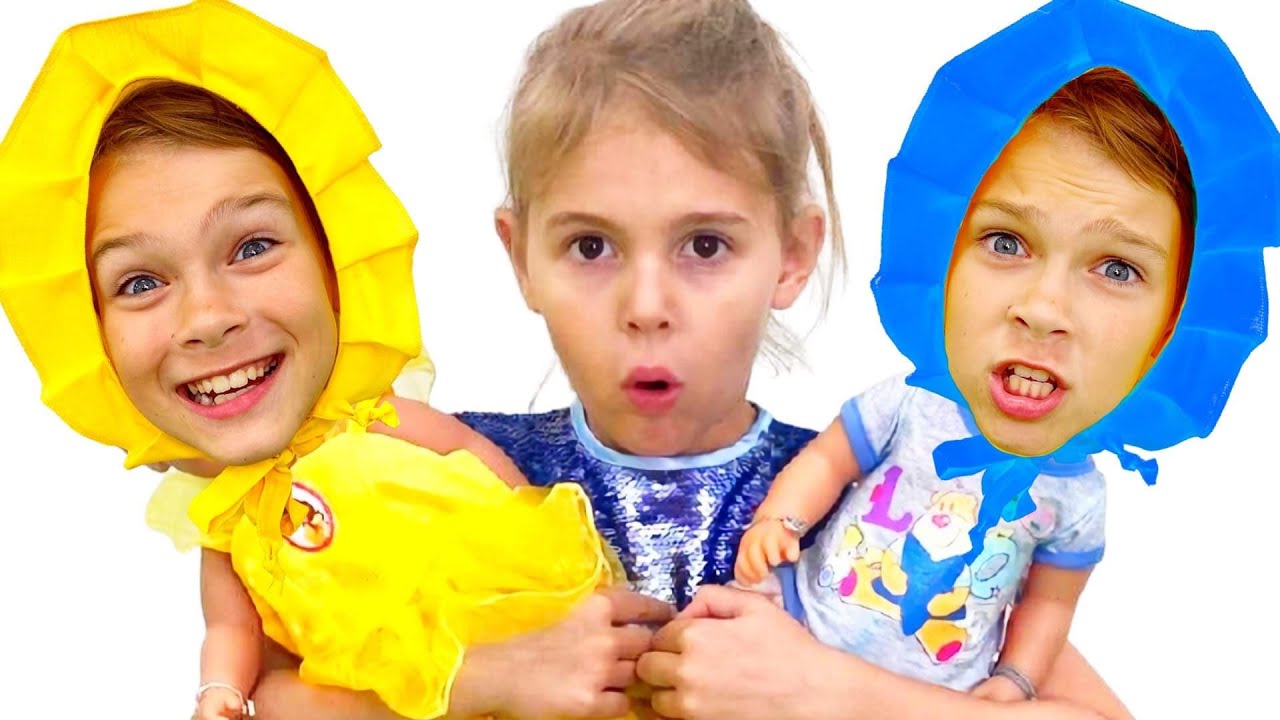 Five Kids found a doll and pretends to be a parent - YouTube