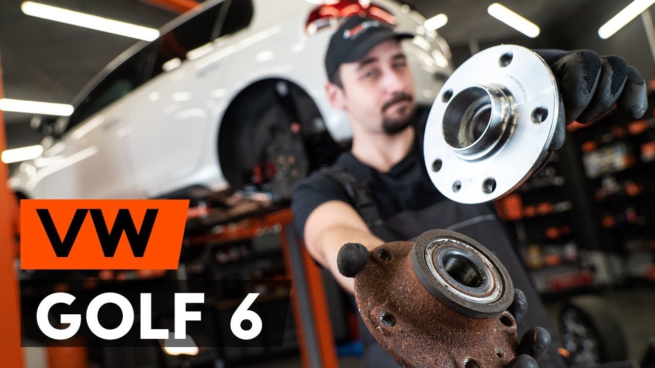 How to change rear wheel bearing / rear hub bearing on VW GOLF 6 (5K1 ...