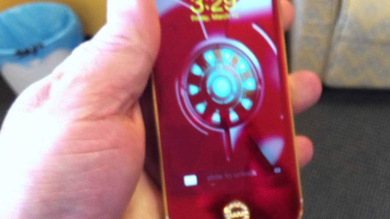 iPhone 5 Custom Screen Mirror Red, Gold Back Housing. Mirror Red Back ...