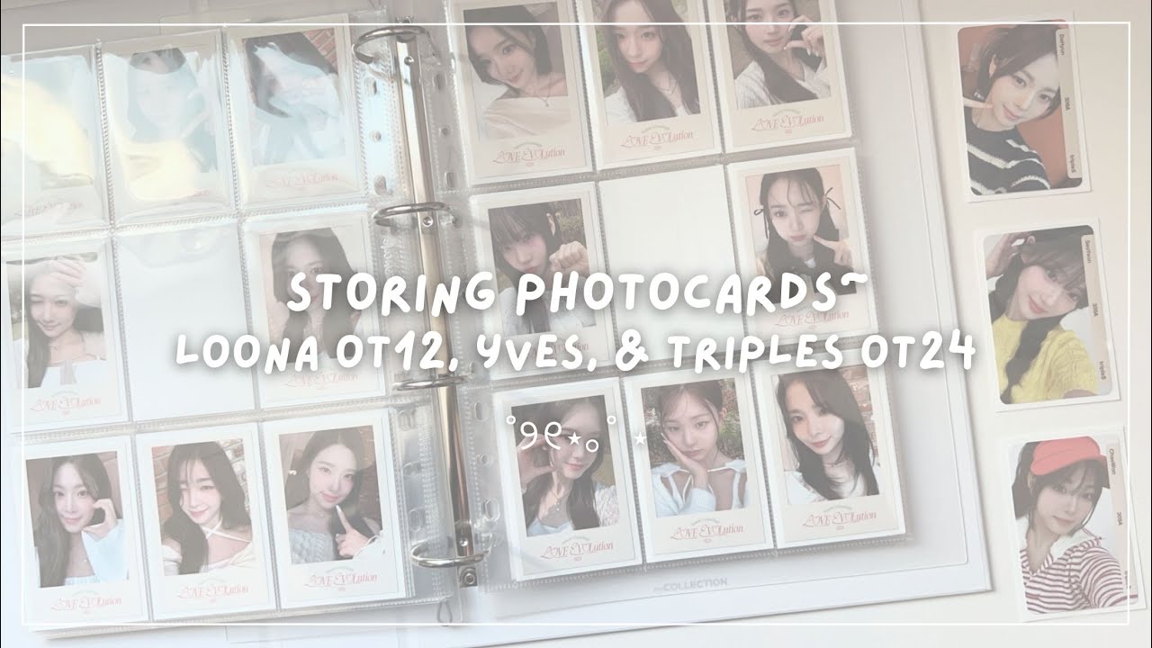 storing kpop photocards~!! ot12 loona and ot24 triples edition - YouTube