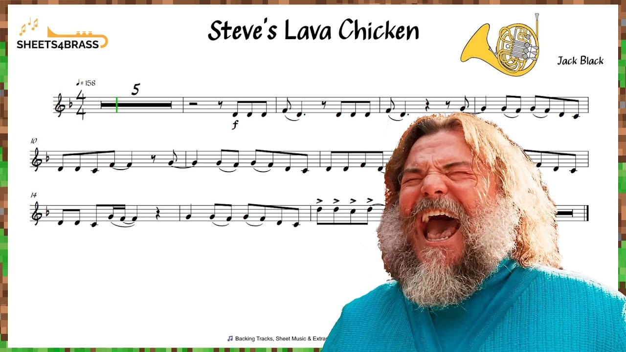 Steve's Lava Chicken - French Horn Solo with Sheet Music and Play Along ...