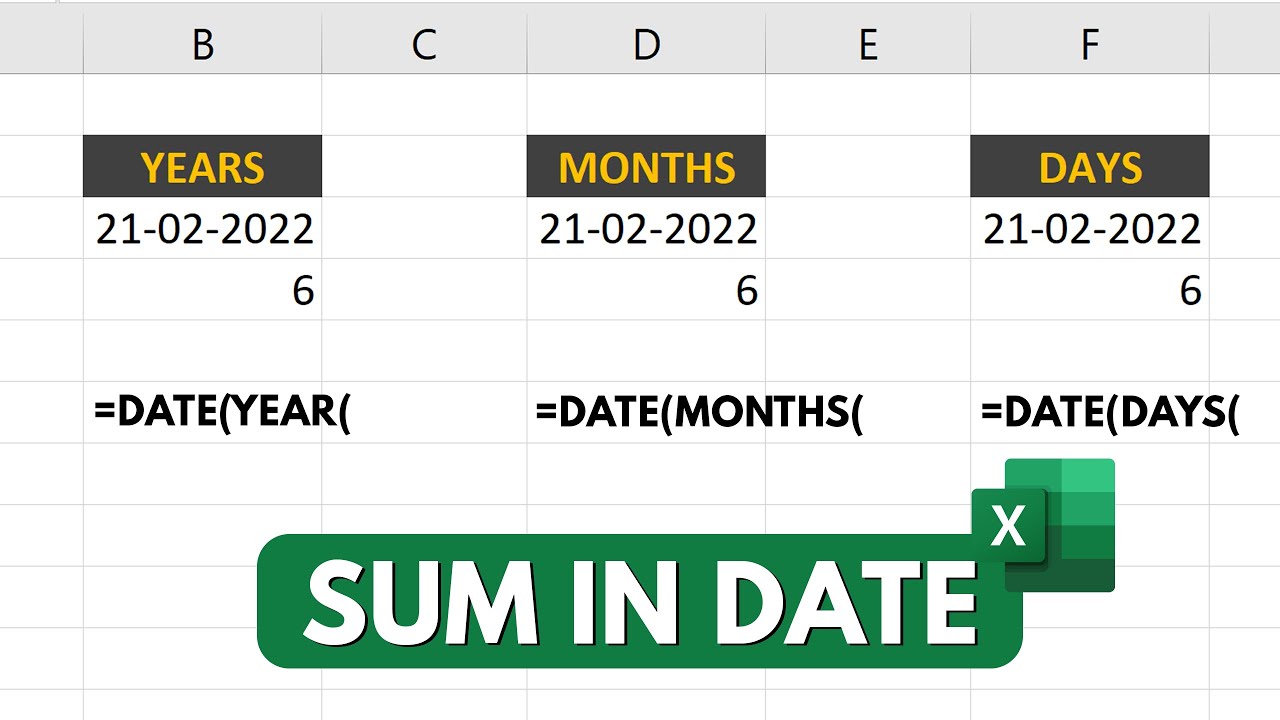 How To Add Years Months Days In Dates Ms Excel YouTube How To Add Years Months Days In Dates Ms Excel YouTube