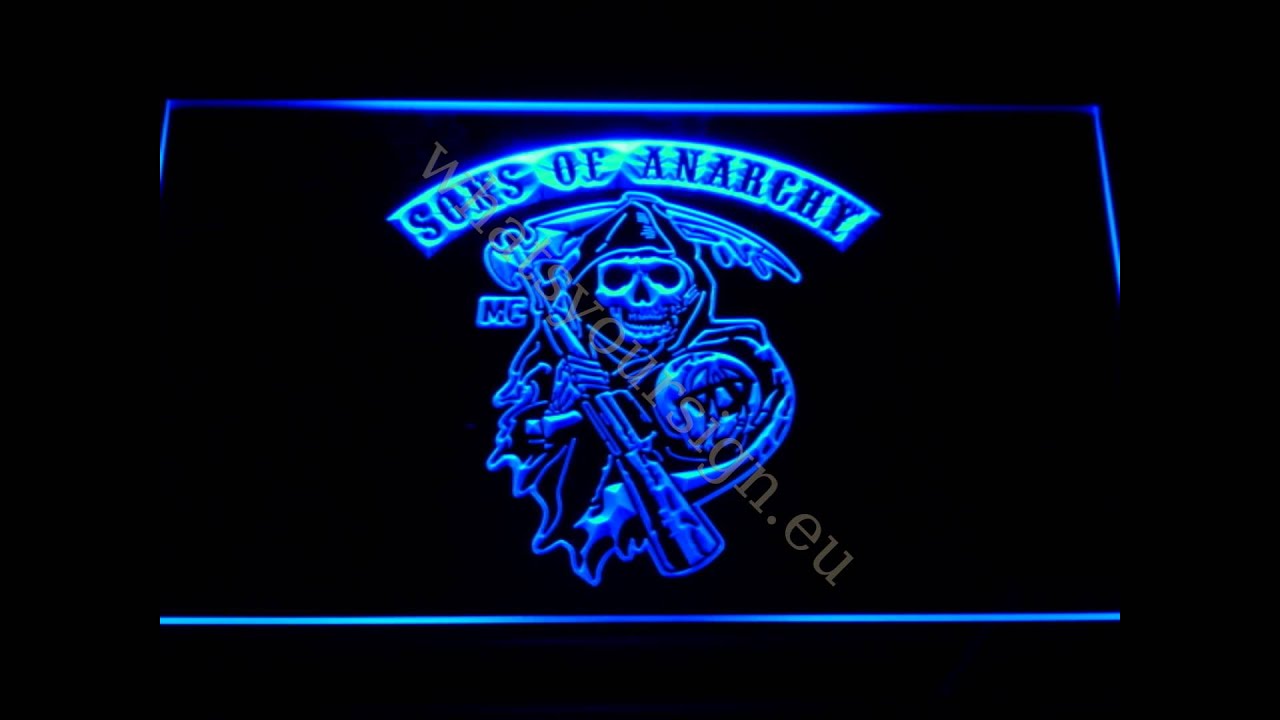Sons of Anarchy - LED neon light sign display - YouTube