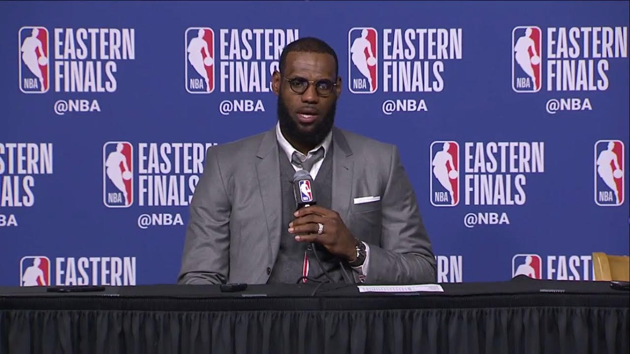 Lebron James Postgame Press Conference | Celtics vs Cavaliers Game 1 ...