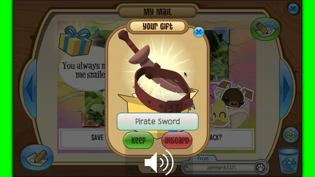 Animal Jam- Mailtime- RED PIRATE SWORD! - YouTube