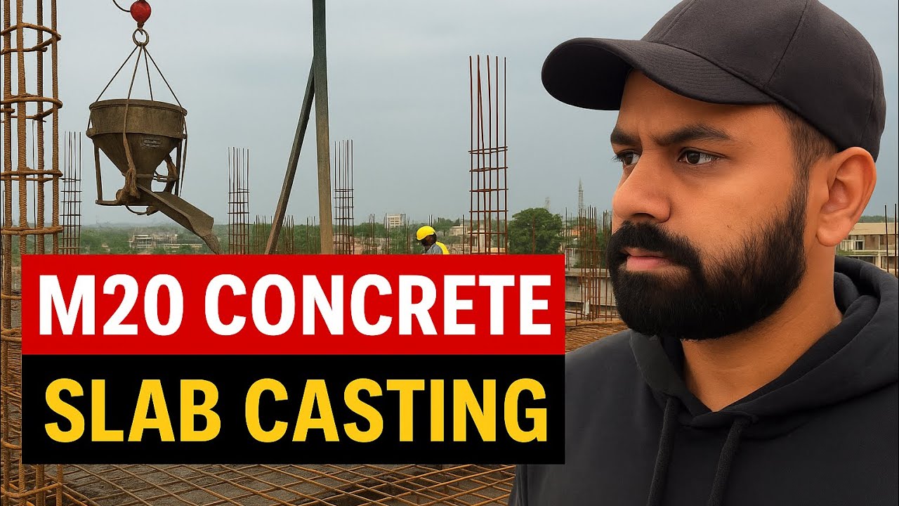 Ep-20 |M20 Concrete Slab Casting | Hoist Lift +Chute Cart Full Process ...
