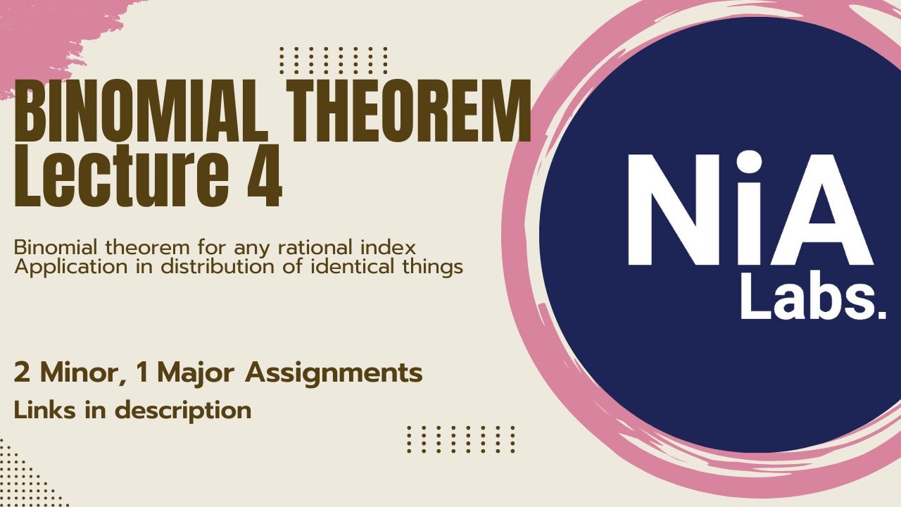 Binomial Theorem Lecture 4 |Binomial Theorem for Any Rational Index | JEE Mathematics - YouTube