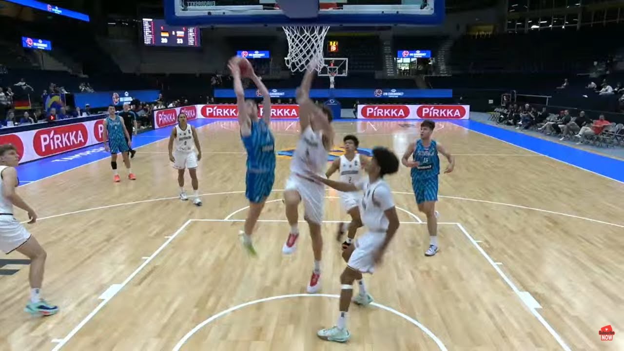 SPECTACULAR FINISH! Mark Padjen Slovenia FIBA U18 Semi-Finals vs ...