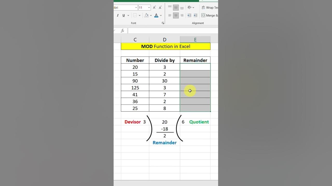 Mod Function In Excell Mod Formula Alisir Excelalicomputer Gstbill Computer