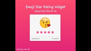 Pure CSS Emoji Star Rating Widget | Coding with MR | Doovi