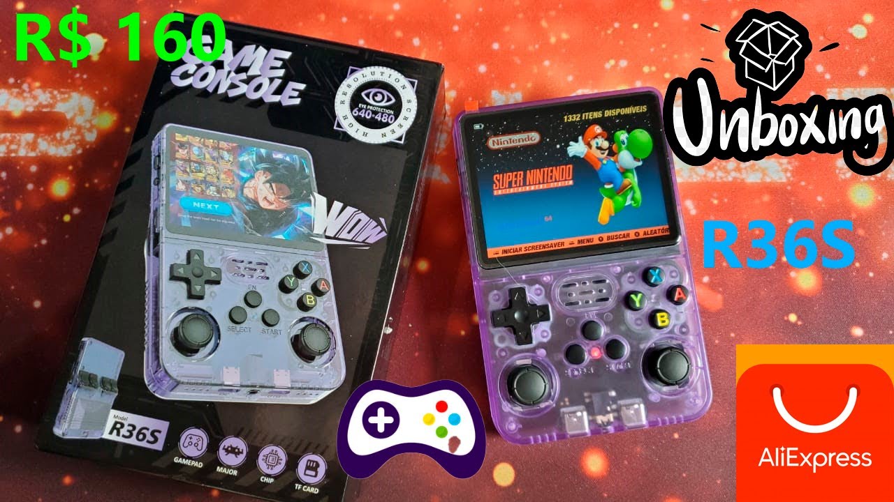 CONSOLE R36S UNBOXING E PRIMEIRAS IMPRESSÕES - YouTube
