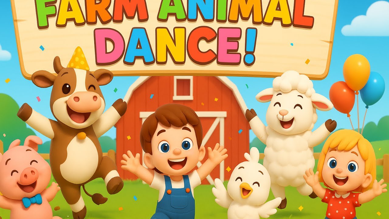Farm Animal Dance Song for Kids | Farmyard Song | Kindergarten - YouTube